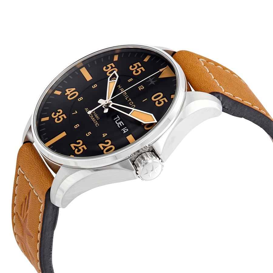 Hamilton Khaki Pilot Automatic Black Dial Men's Watch H64725531 ...