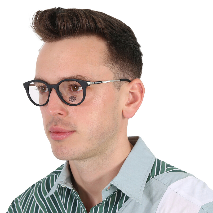Harley Davidson Demo Round Unisex Eyeglasses HD0144T 002 49 ...