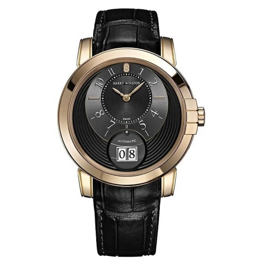 Harry Winston Midnight Black Dial Automatic 18K Gold Men's Watch ...