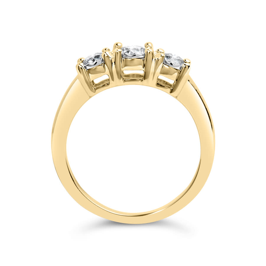Haus Of Brilliance 10K Yellow Gold 1/2 Cttw Miracle Set Round Diamond ...