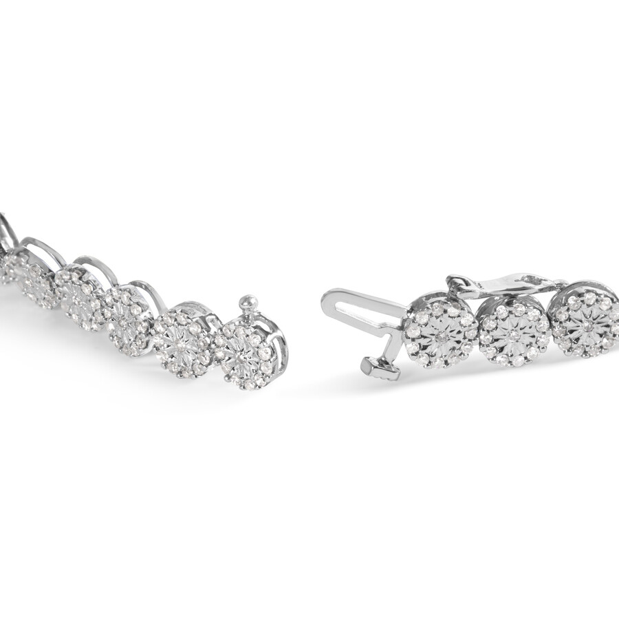 Haus Of Brilliance 14K White Gold 2.00 Cttw Diamond Halo Link Tennis ...