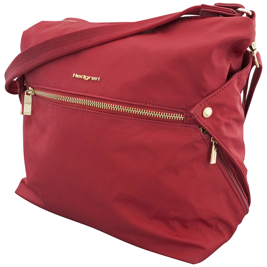 Hedgren Prisma Oblique Hobo Nylon Bag In Pomegranate HPRI05 358 ...