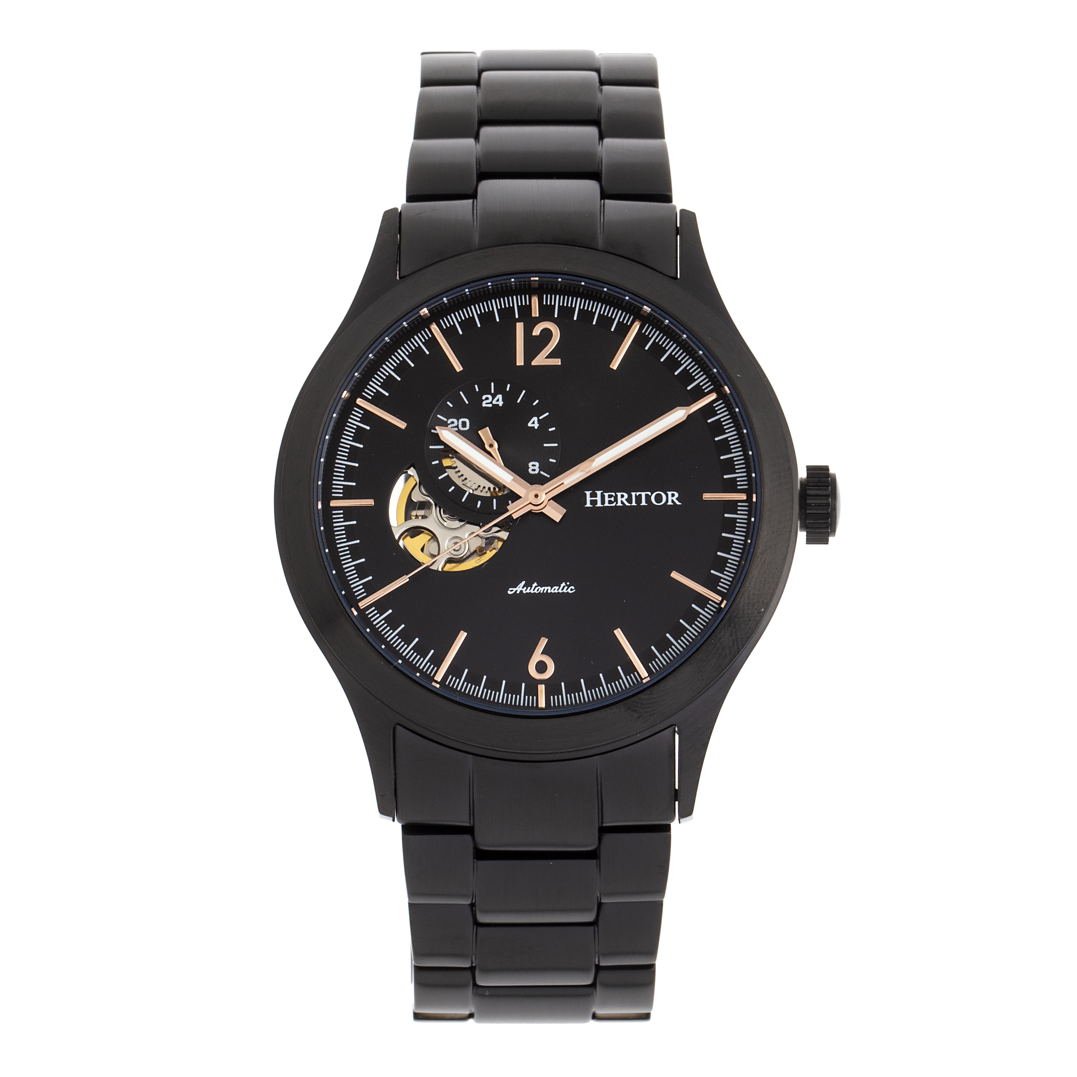 Heritor Antoine Automatic Black Dial Men's Watch HR8504 847864172364 ...