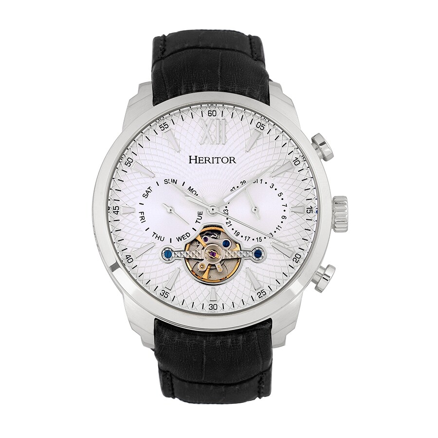 Heritor Arthur Automatic Silver Dial Men's Watch HR7901 847864166820 ...