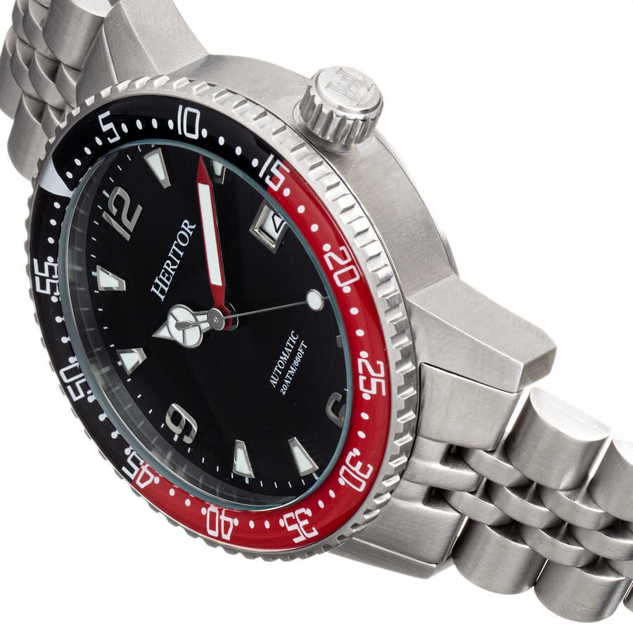 Heritor Dominic Automatic Black Dial Men's Watch HERHR9804 840148800465 ...