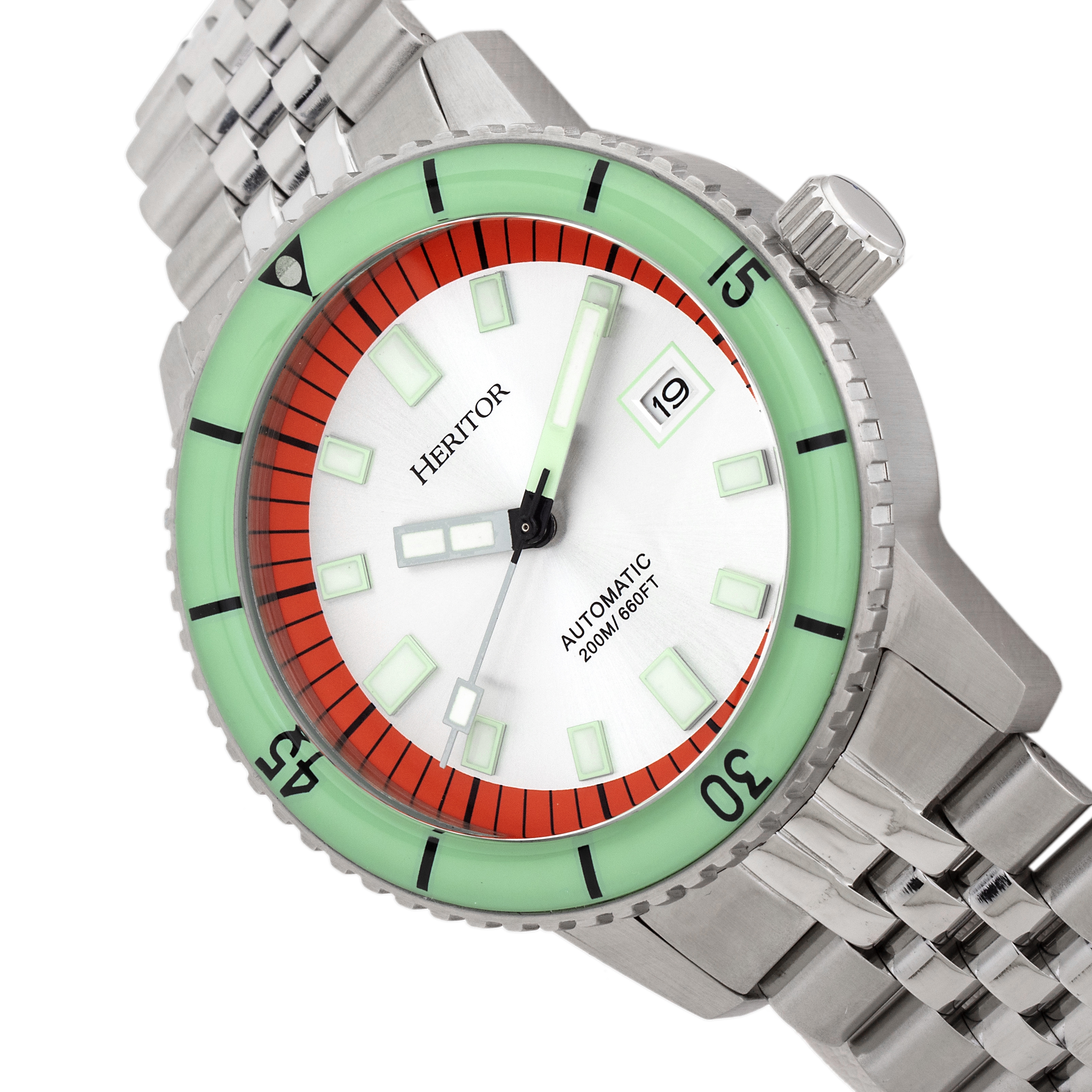 Heritor Edgard Automatic Silver Dial Men's Watch HR9101 847864192553 ...