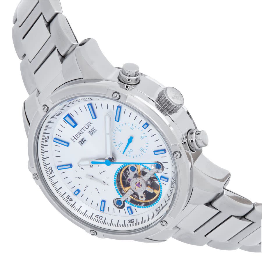Heritor Wilhelm Silver-tone Dial Men's Watch HERHS2101 840148807006 ...