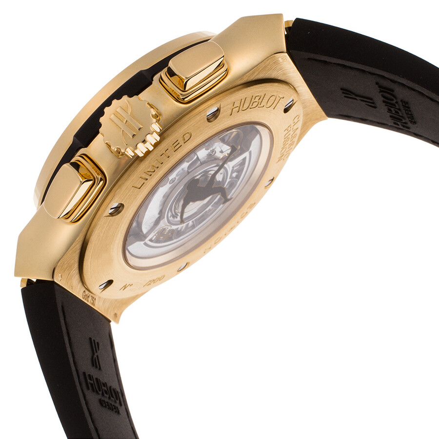 Hublot Classic Fusion Pele Skeleton Dial Black Leather Band Automatic ...