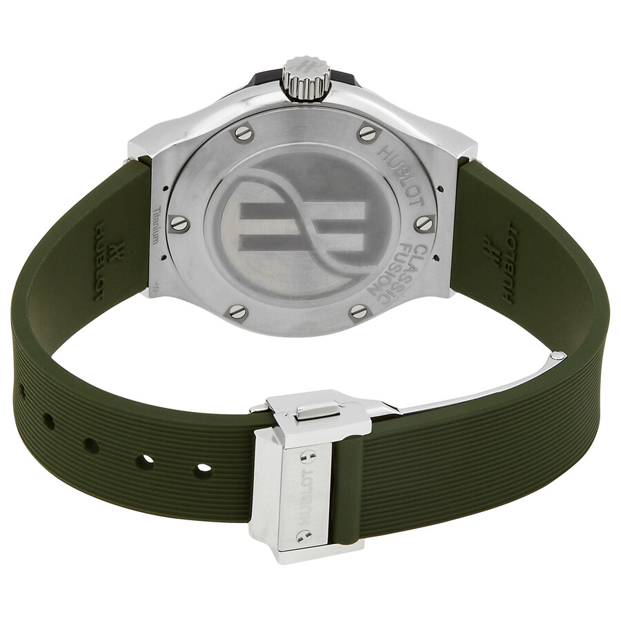 Hublot Classic Fusion Quartz Diamond Green Dial Ladies Watch 581.NX ...
