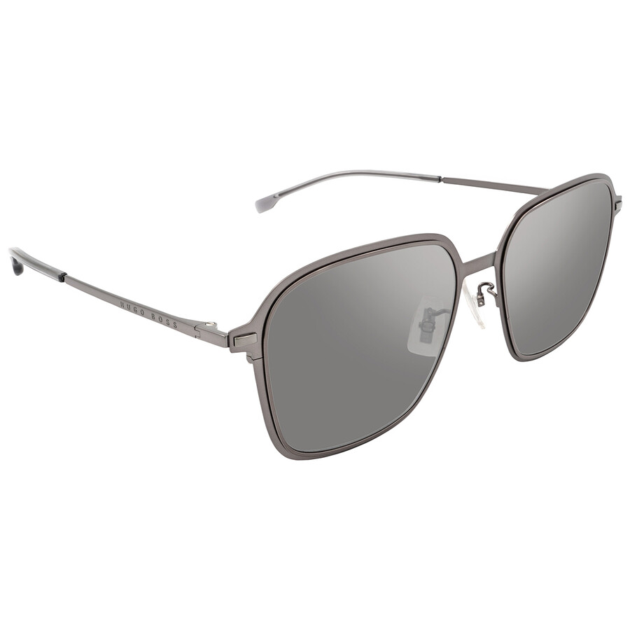 Hugo Boss Grey Silver Flash Square Men's Sunglasses BOSS 1223/F/S 0R80 ...