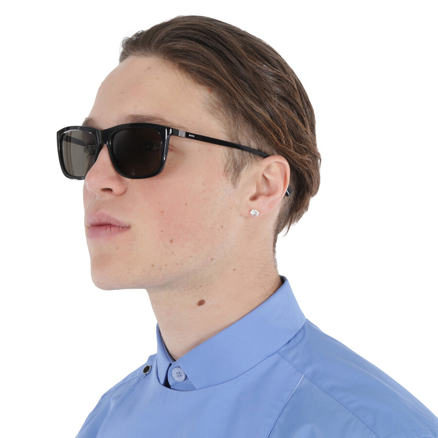 Hugo Boss Grey Square Men's Sunglasses BOSS 1489/S 0807/IR 57 716736787411 - Sunglasses - Jomashop