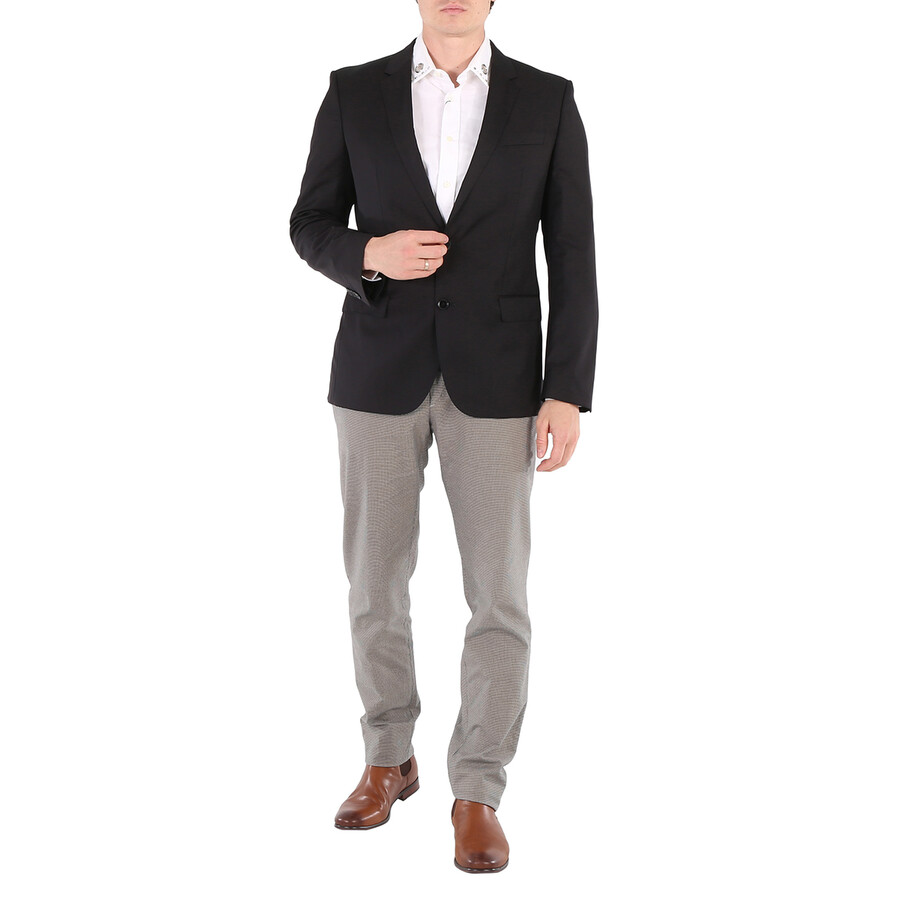 Hugo Boss Men's Black Slim-fit Hayes Jacket In Virgin Wool, Brand Size ...