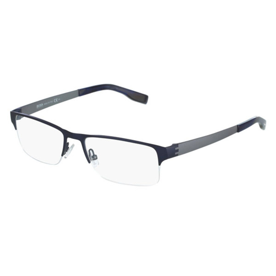 Hugo Boss Men's Blue Rectangular Eyeglass Frames 05150ALE0055 ...