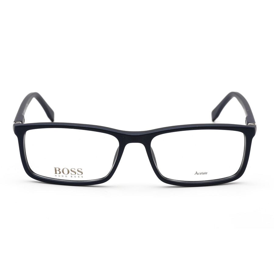 Hugo Boss Men's Blue Rectangular Eyeglass Frames BOSS0680/IT0PJP0055 ...