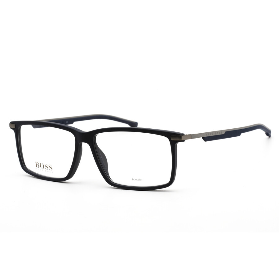Hugo Boss Men's Blue Rectangular Eyeglass Frames BOSS12020FLL0058 ...