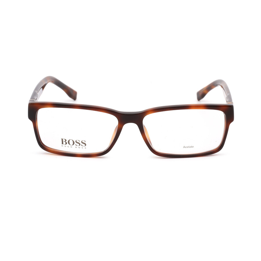 Hugo Boss Men's Tortoise Rectangular Eyeglass Frames BOSS0797 ...