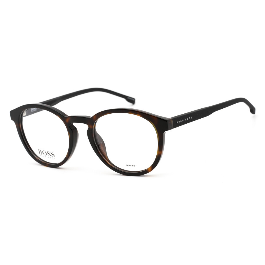Hugo Boss Men's Tortoise Round Eyeglass Frames 092300860051 ...