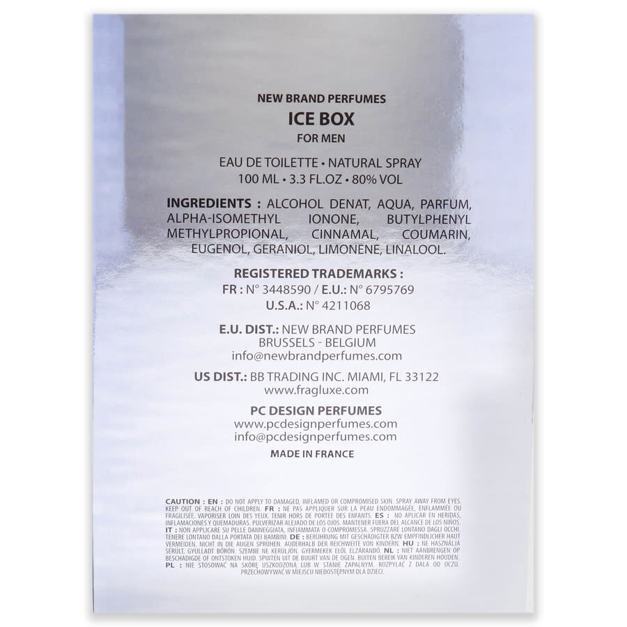 New Brand Ice Box Body by New Brand for Men - 3.3 oz EDT Spray ...