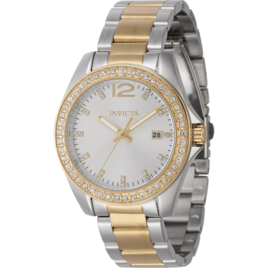 Invicta Angel Quartz Crystal Silver Dial Ladies Watch 44841 ...