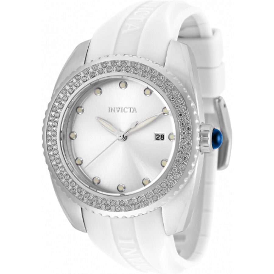 Invicta Angel Quartz Crystal Silver Dial Unisex Watch 36061 ...