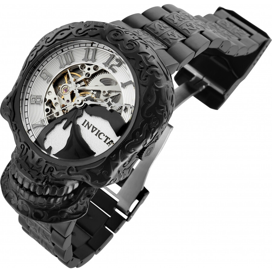 Invicta Artist Skull Automatic Grey Dial Men's Watch 33967 886678406364 ...