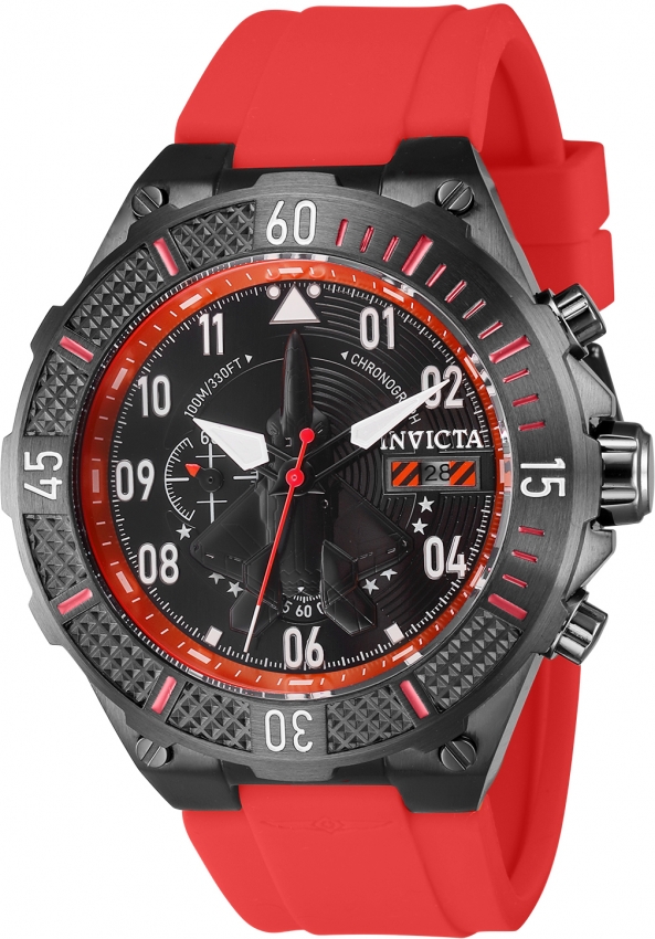 Invicta Aviator Chronograph Date Quartz Black Dial Men's Watch 39897 ...