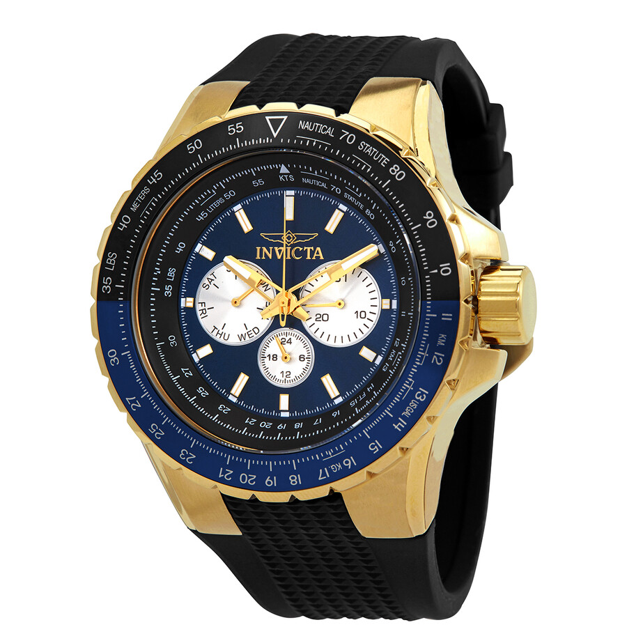 Invicta Aviator Chronograph Quartz Blue Dial Men's Watch 33031 ...