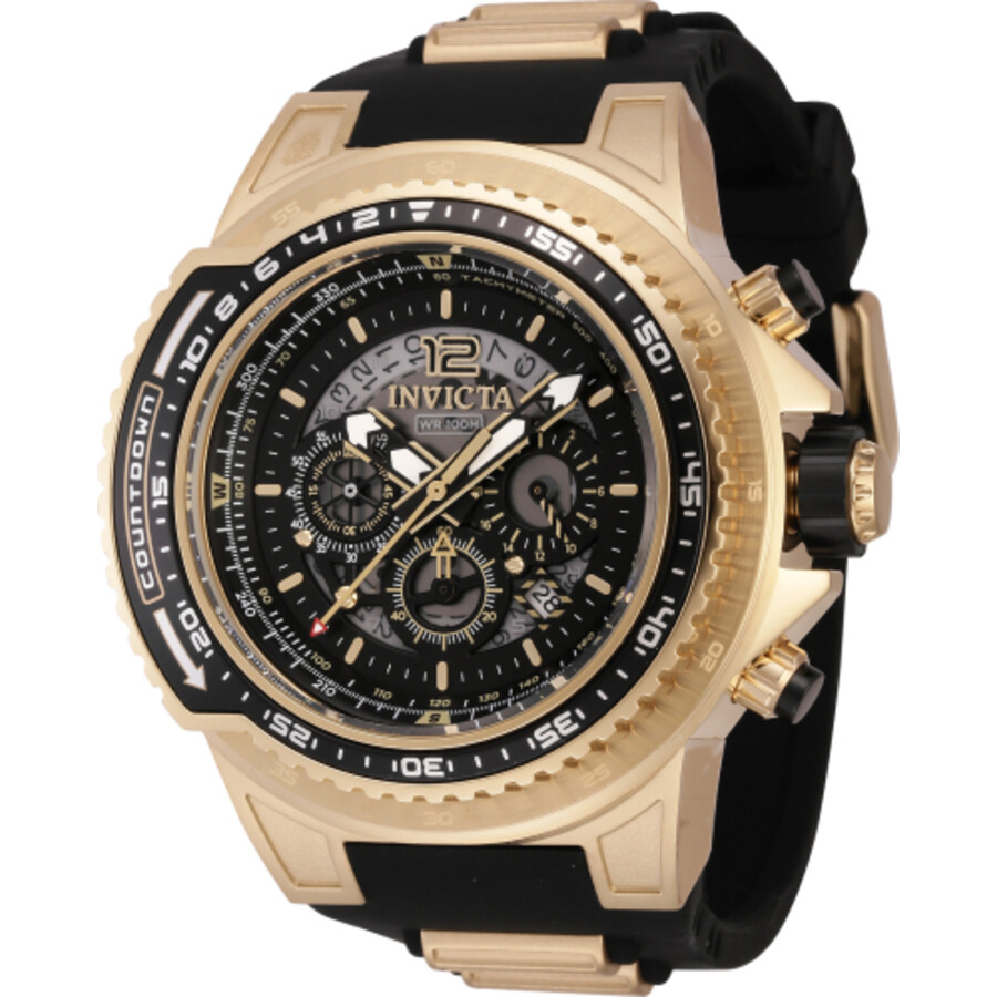 Invicta Aviator Crosswind Chronograph GMT Quartz Black Dial Men's Watch ...