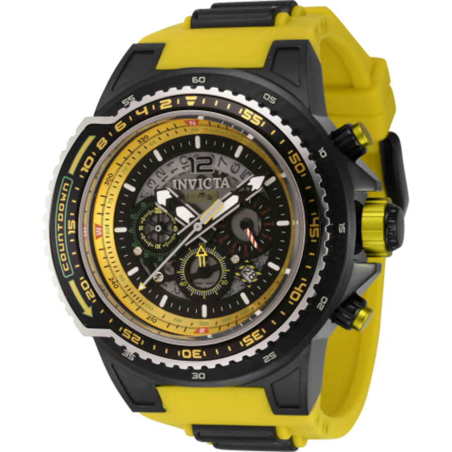 Invicta Aviator Crosswind Chronograph GMT Quartz Black Dial Men's Watch ...