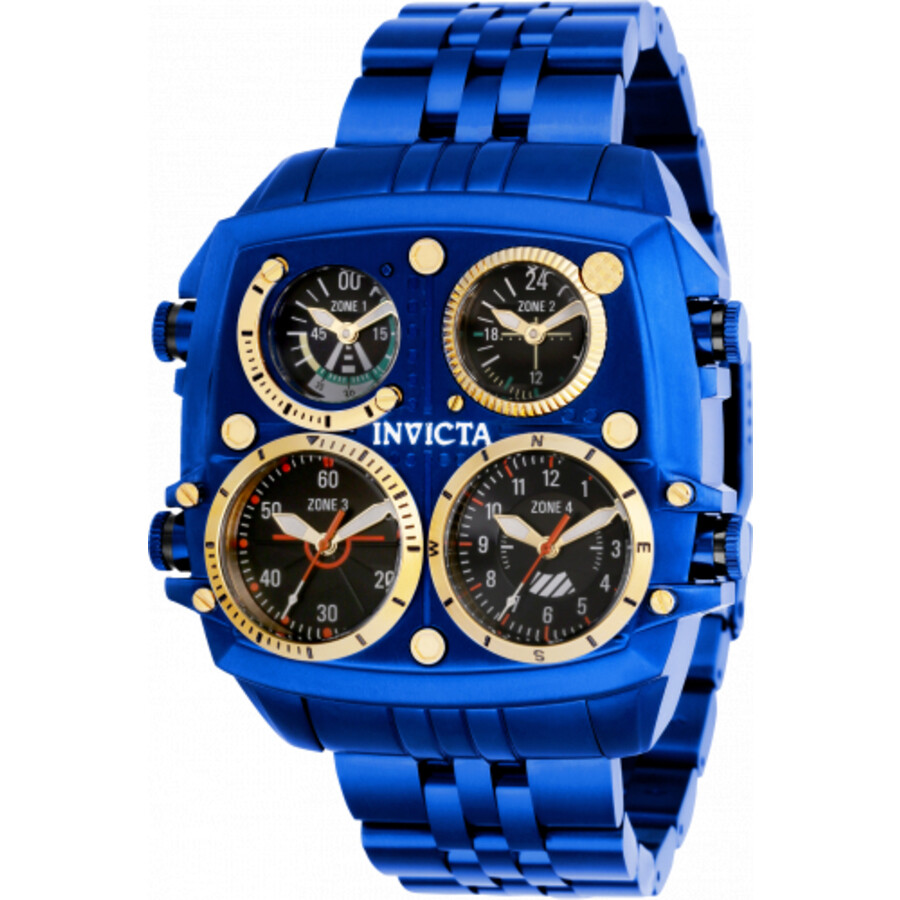 Invicta Aviator Zulu Time Quartz Black Dial Men's Watch 35199 ...
