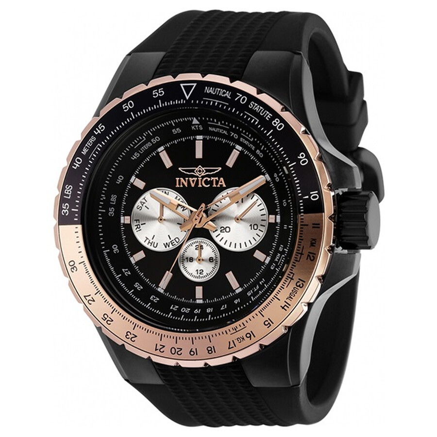 Invicta Aviator Quartz Black Dial Men's Watch 37032 886678457748 ...