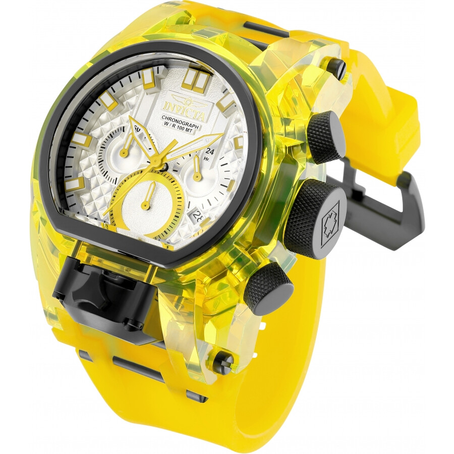 Invicta Bolt Bolt Zeus Magnum Chronograph GMT Quartz Silver Dial Men's ...