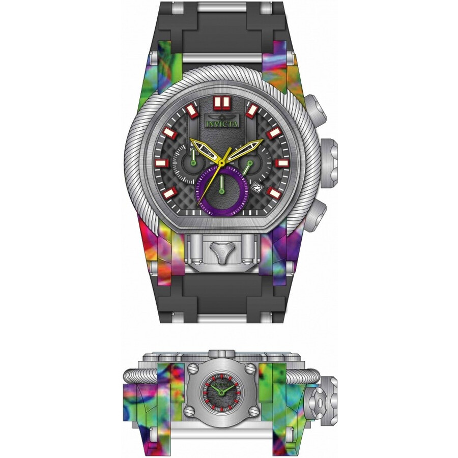 Invicta Bolt Chronograph GMT Quartz Black Dial Men's Watch 35465 ...