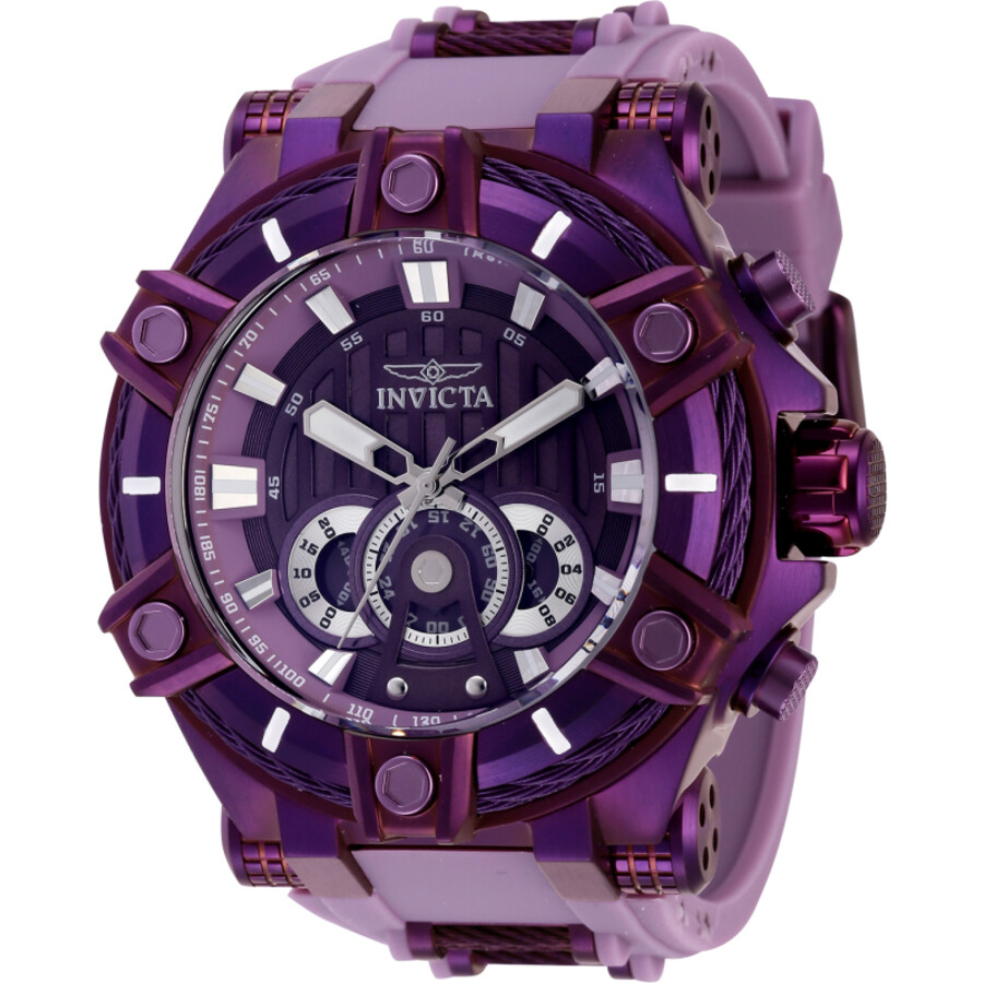 Invicta Bolt Chronograph GMT Quartz Purple Dial Men's Watch 40711 ...