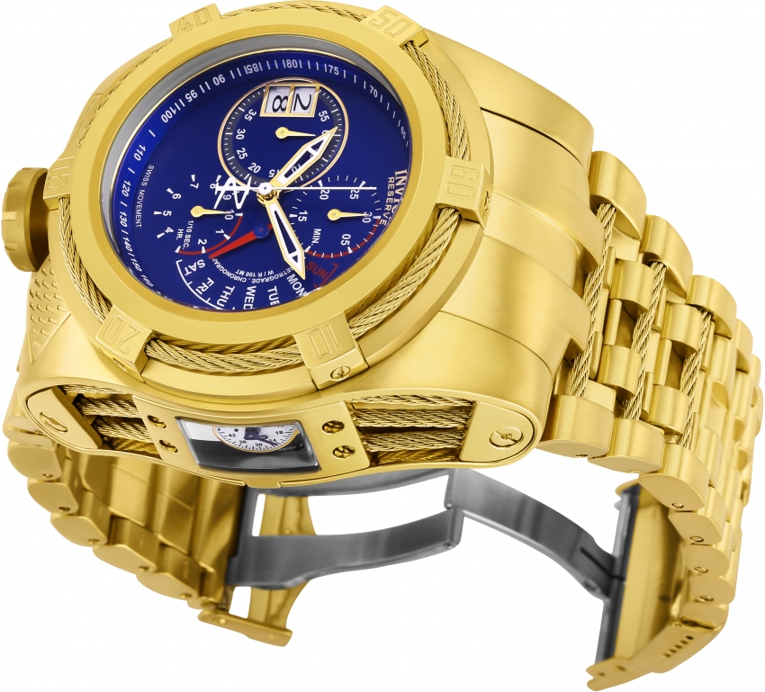 Invicta Bolt Zeus Tria Chronograph Quartz Blue Dial Men's Watch 26389 ...