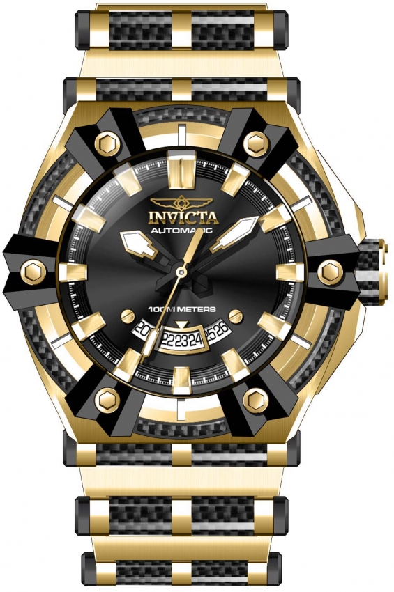 Invicta Carbon Hawk Automatic Black Dial Men's Watch 37294 886678460717 ...