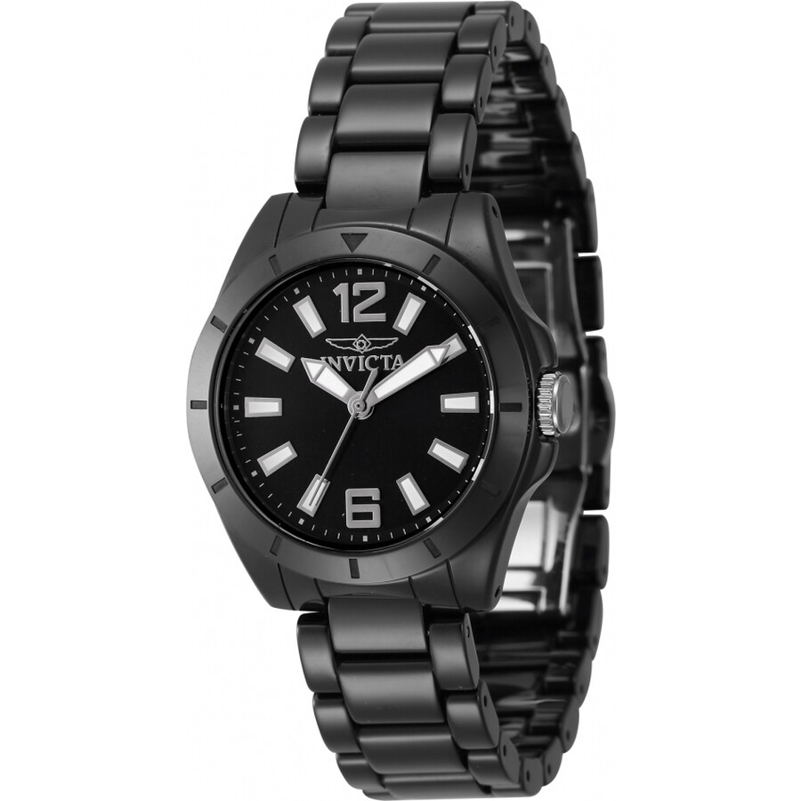 Invicta Ceramics Quartz Black Dial Ladies Watch 47336 886678628155 ...