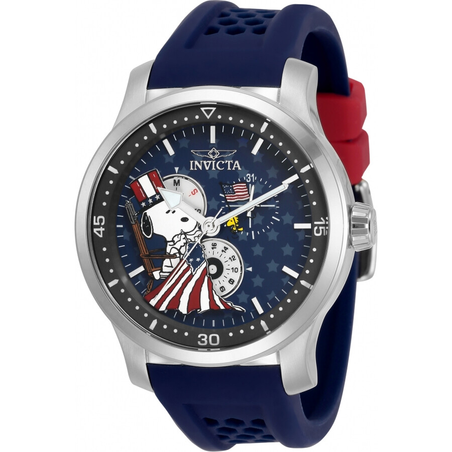 Invicta Character Collection Snoopy GMT Quartz Blue Dial Men's Watch ...