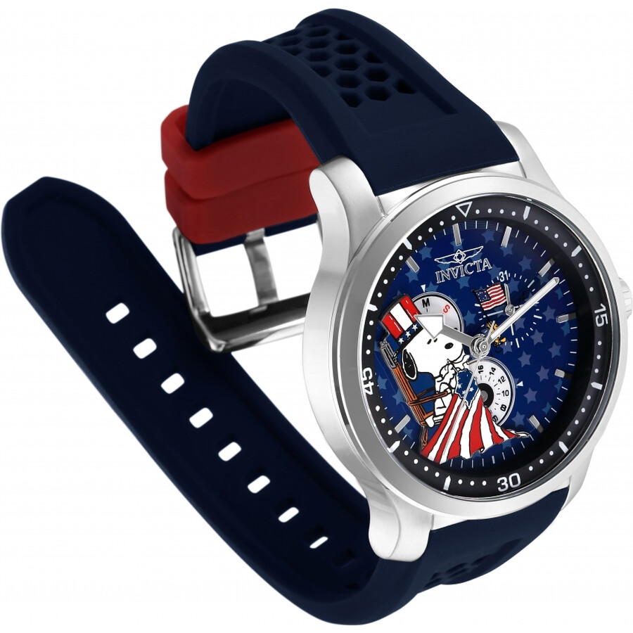 Invicta Character Collection Snoopy GMT Quartz Blue Dial Men's Watch ...