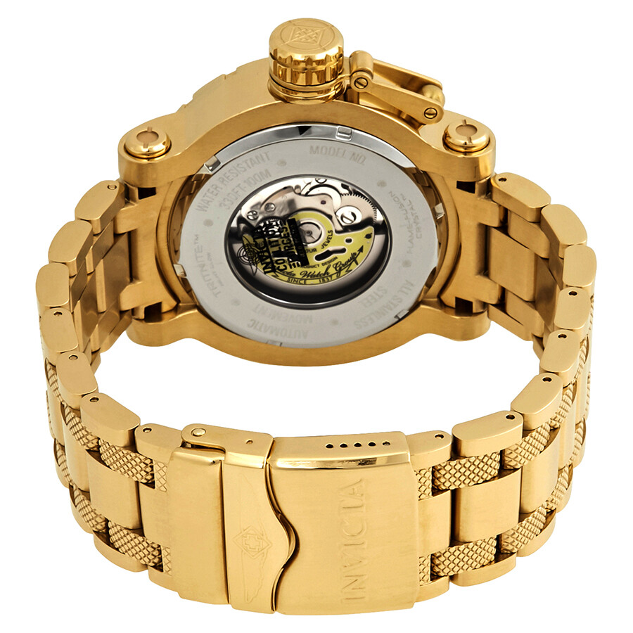 Invicta Coalition Forces Dragon Automatic Crystal Gold Dial Men's Watch ...