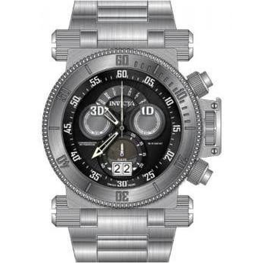 Invicta Coalition Forces Chronograph Black Dial Stainless Steel Men's ...