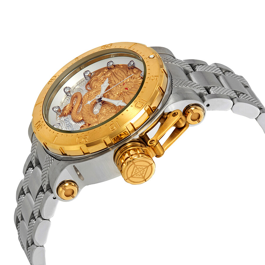 Invicta Coalition Forces Dragon Automatic Crystal Silver Dial Men's ...