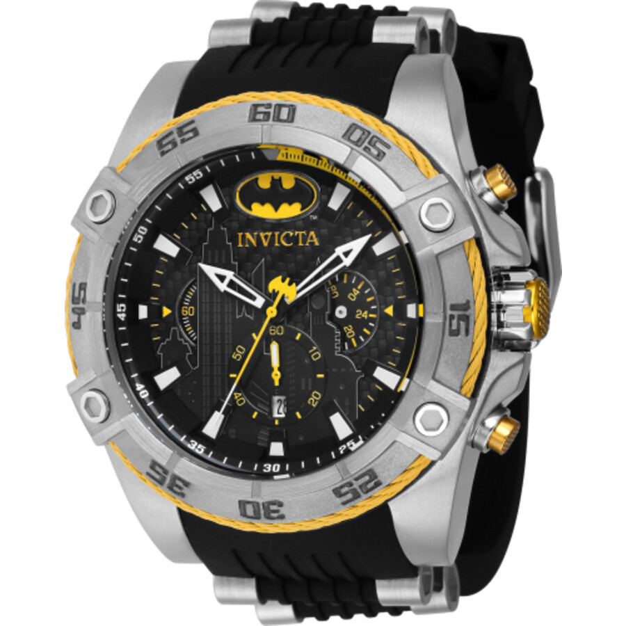 Invicta DC Comics Batman Chronograph GMT Quartz Black Dial Men's Watch ...