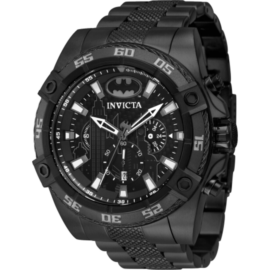 Invicta DC Comics Batman Chronograph GMT Quartz Black Dial Men's Watch ...