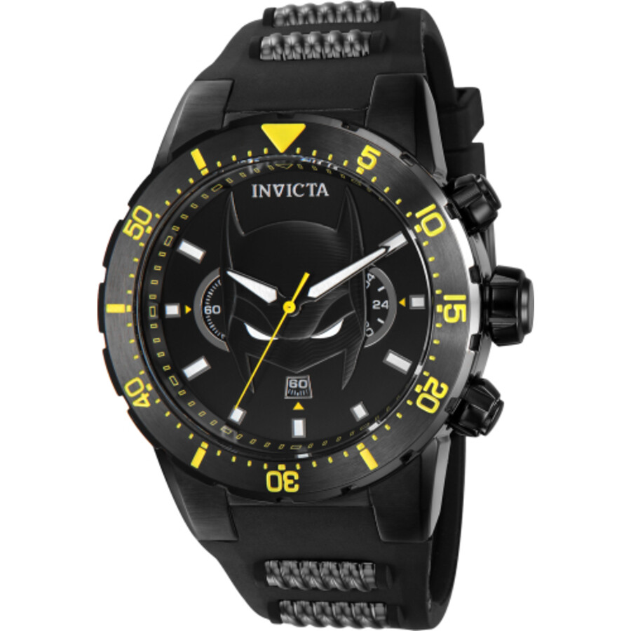 Invicta DC Comics Batman Chronograph GMT Quartz Black Dial Men's Watch ...