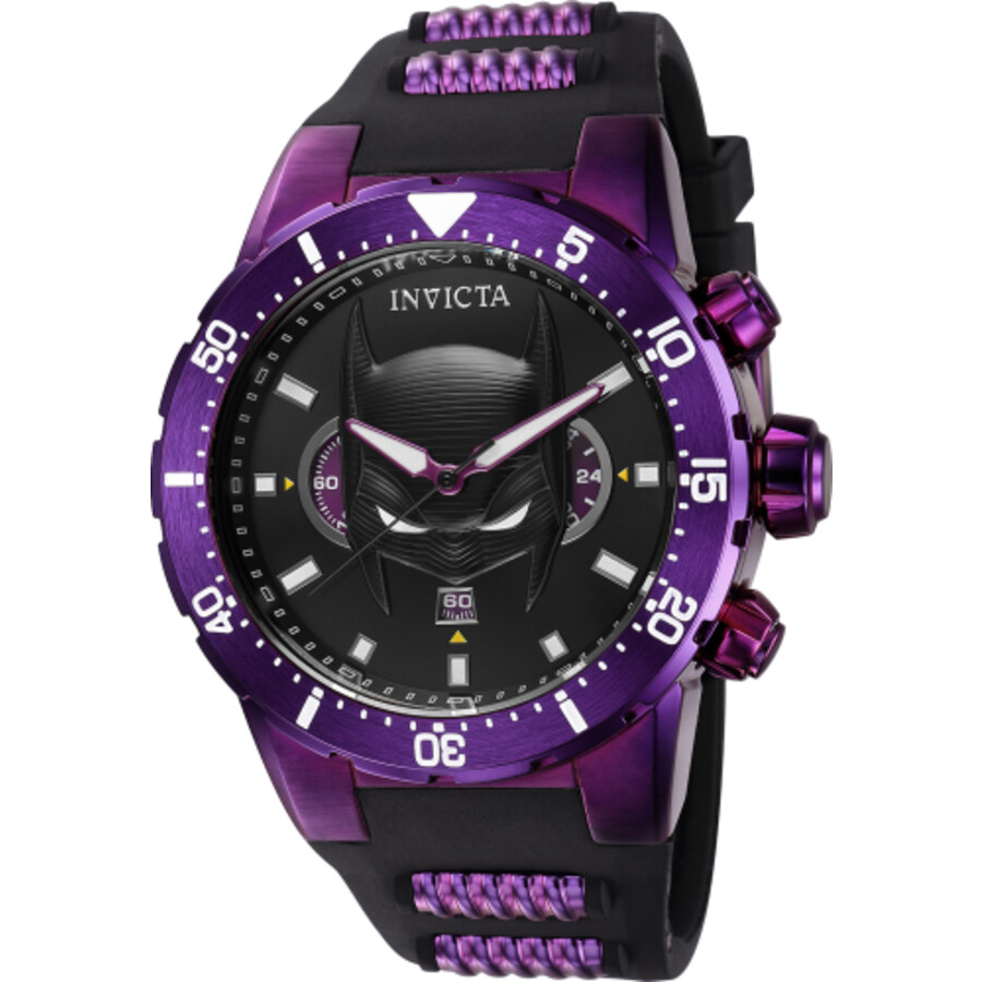 Invicta DC Comics Batman Chronograph GMT Quartz Black Dial Men's Watch ...