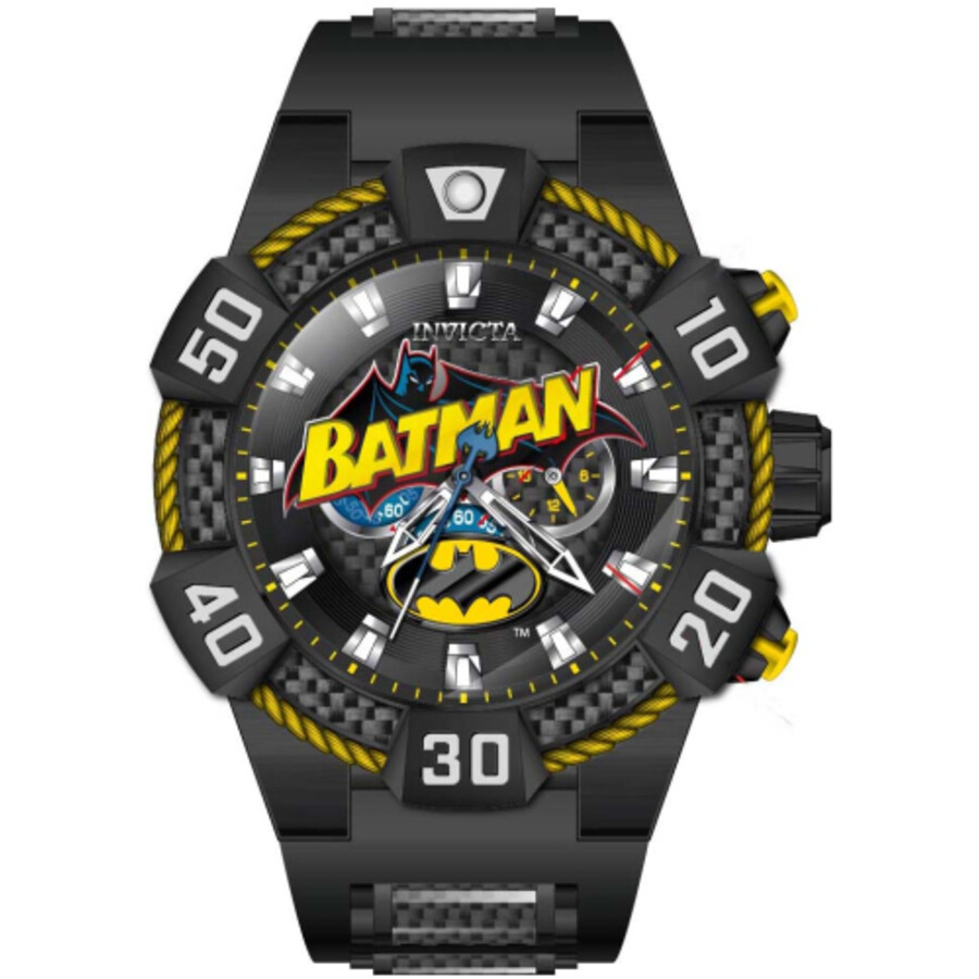 Invicta DC Comics Batman Chronograph Quartz Black Dial Men's Watch ...
