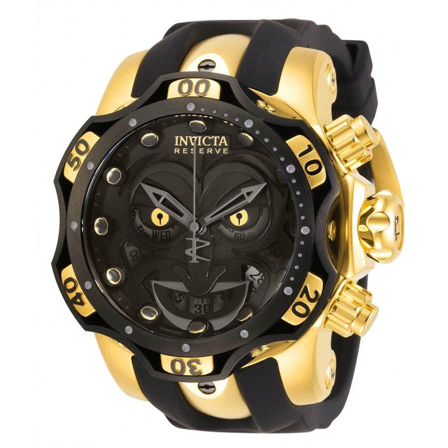 Invicta DC Comics Chronograph Quartz Black Joker Dial Men's Watch 30063 ...