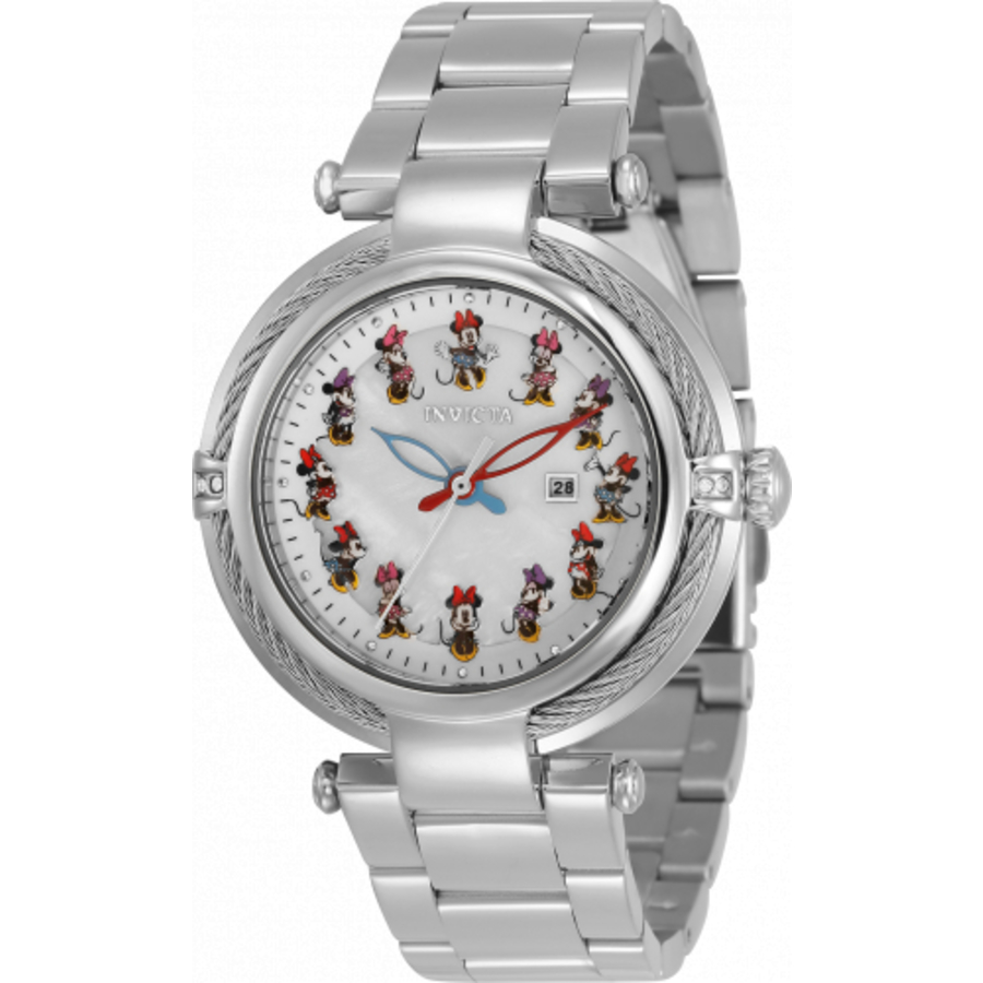 Invicta Disney Limited Edition Minnie Mouse Quartz White Dial Ladies ...