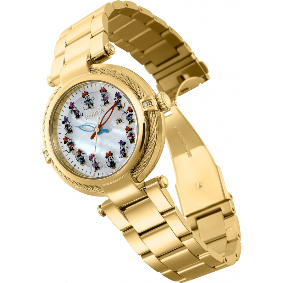 Invicta Disney Limited Edition Minnie Mouse Quartz White Dial Ladies ...